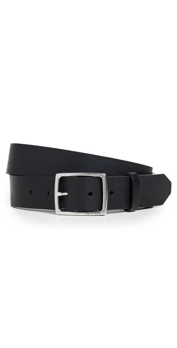 Rag & Bone Rugged Suede Belt - Black