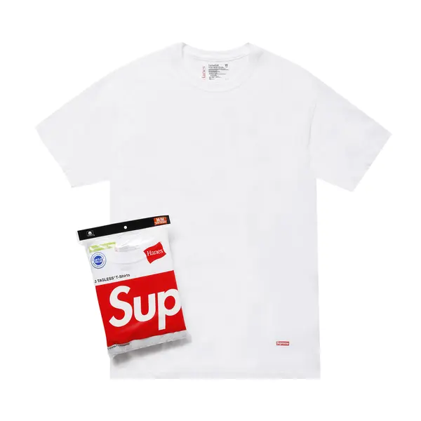 Supreme X Hanes Tagless Tees - White