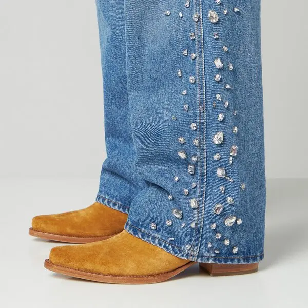 1989 STUDIO Crystal-embellished Denim Pants