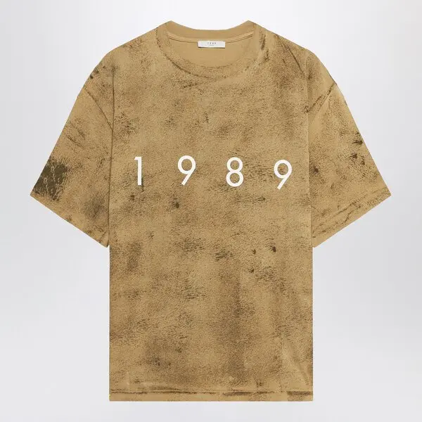 1989 Studio T Shirt Ss Logo Camo - Beige - 52% Off | Editorialist