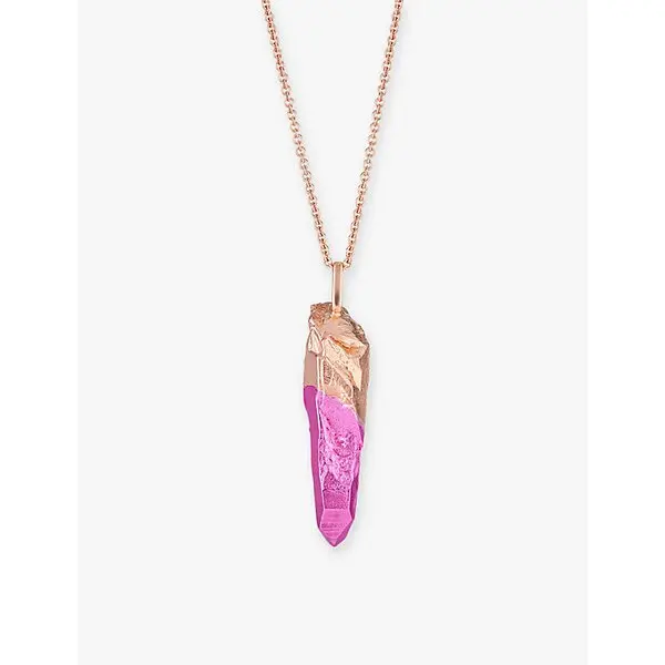 LA MAISON COUTURE The Rock Hound Alchemy Wand Pendant Necklace - Rose