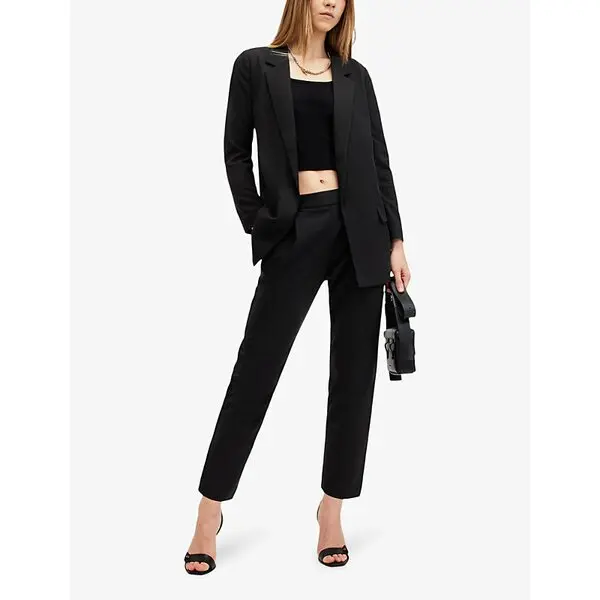 ALLSAINTS Aleida Tri Regular-fit Stretch-woven Blazer - Black