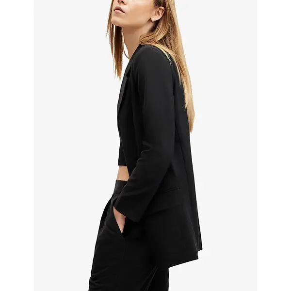 ALLSAINTS Aleida Tri Regular-fit Stretch-woven Blazer - Black