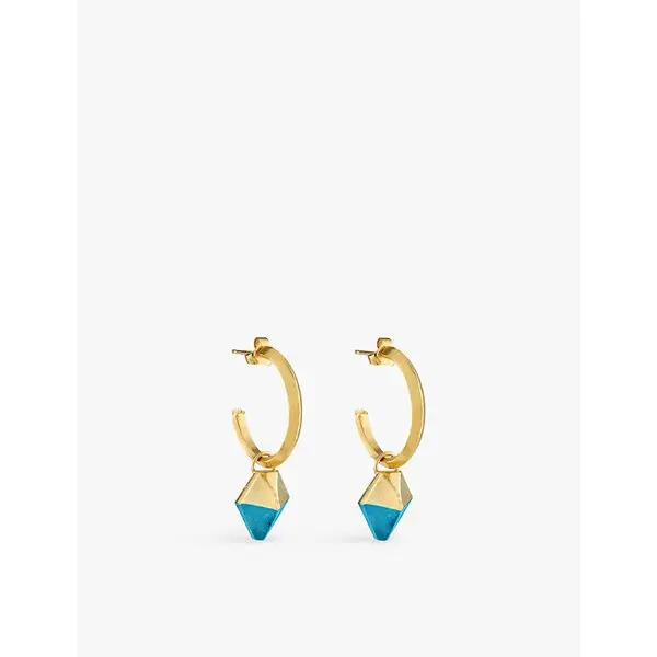 LA MAISON COUTURE The Rock Hound Alchemy Hoop Earrings - Blue