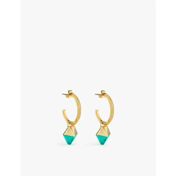 LA MAISON COUTURE The Rock Hound Alchemy Hoop Earrings - Green