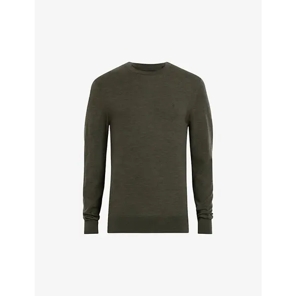 ALLSAINTS Mode Merino Marl-pattern Wool Crew Jumper - Marley Green