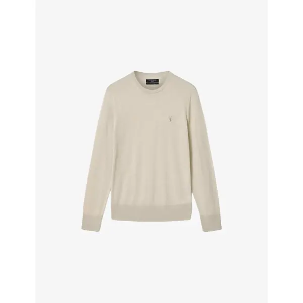 ALLSAINTS Mode Merino Marl-pattern Wool Crew Jumper - Powdered Green