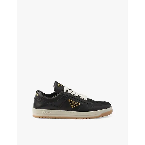 Prada Downtown Logo-embellished Leather Low-top Trainers
