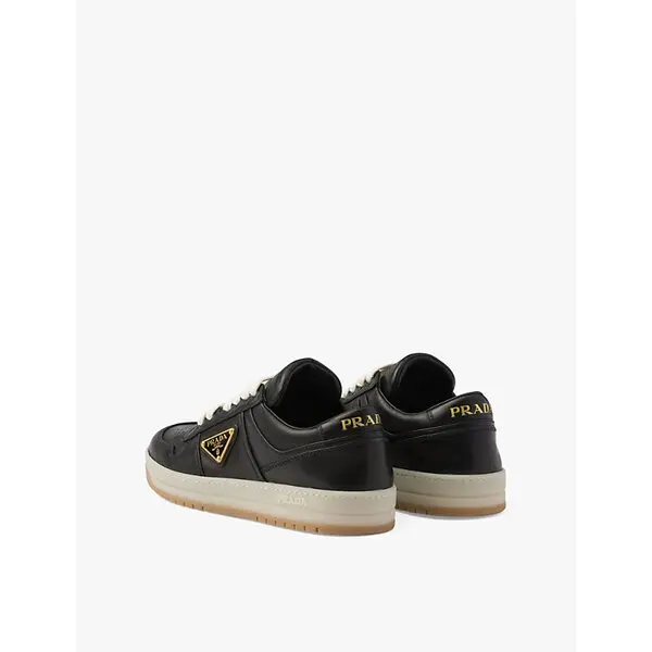 Prada Downtown Logo-embellished Leather Low-top Trainers