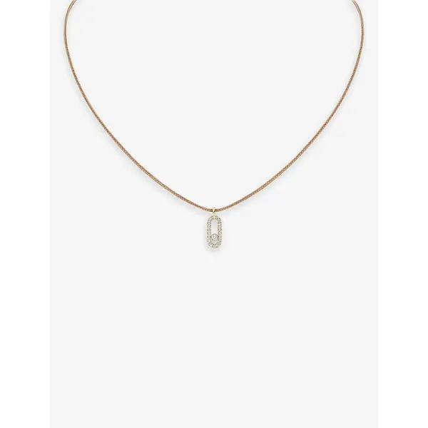 Messika Cares Pavé Diamond Cord Necklace - Yellow Gold