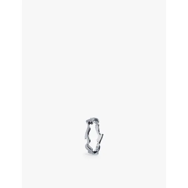 LA MAISON COUTURE Biiju Shadow Rhodium-coated Sterling Silver Ring - Silv/black