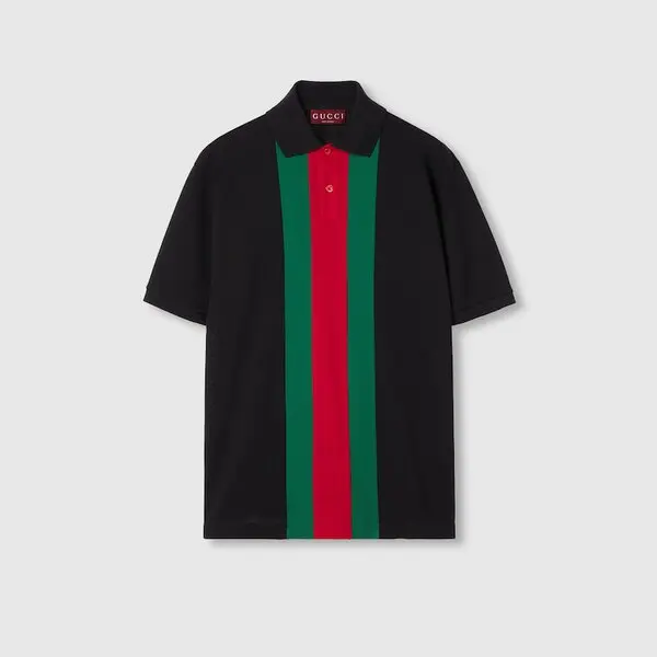 Gucci Cotton Polo Shirt With Web