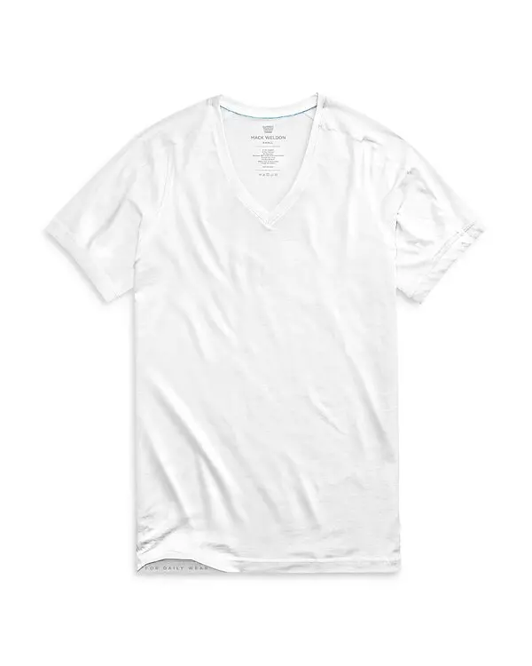 Mack Weldon 18 Hour Extra Slim Fit Jersey V Neck Undershirt - Bright White