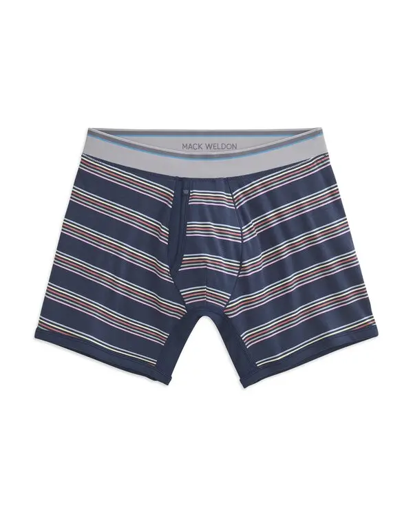 Mack Weldon 18 Hour Jersey Boxer Briefs - Navy Stripe