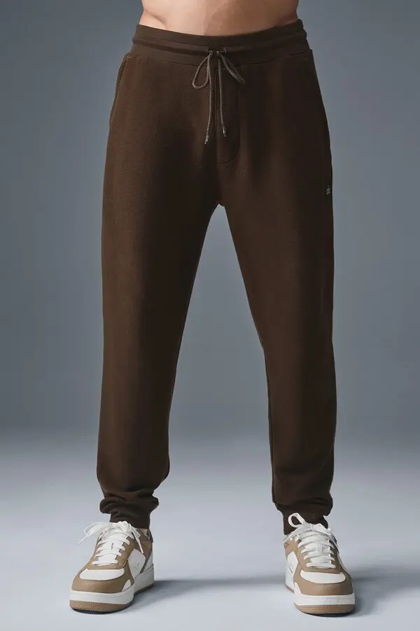 Alo Yoga Micro Waffle Knit Jogger Pants - Espresso