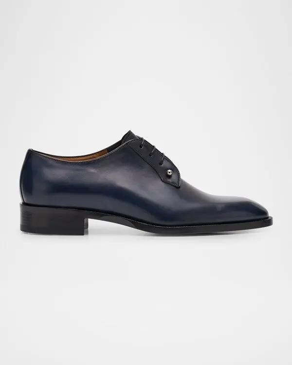 Christian Louboutin Chambeliss Leather Derby Shoes - Marine  display picture 1
