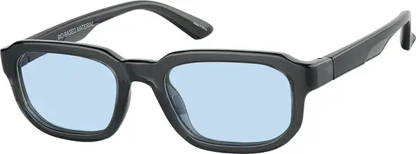 Zenni Rectangle Full Rim Sunglasses - Gray