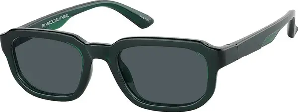 Zenni Rectangle Full Rim Sunglasses - Green