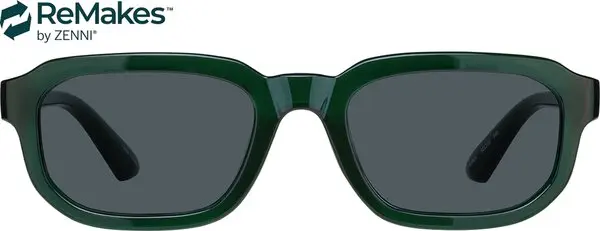 Zenni Rectangle Full Rim Sunglasses - Green