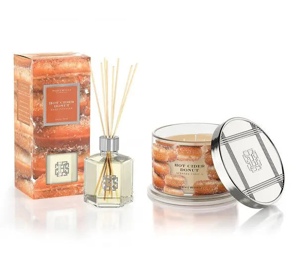 HOMEWORX BY SLATKIN + CO. Reed Diffuser & Candl E Set- Fall - One-color