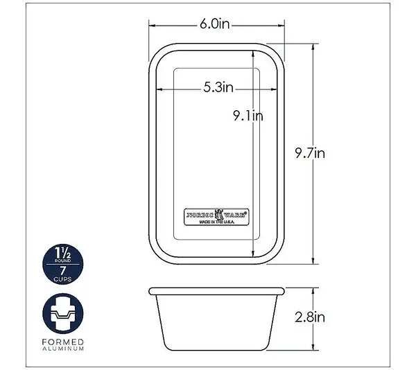 NORDICWARE Naturals 1.5 Pound Loaf Pan