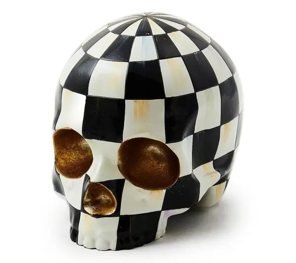 MACKENZIE-CHILDS Haunted House Courtly Check Skull - One-color