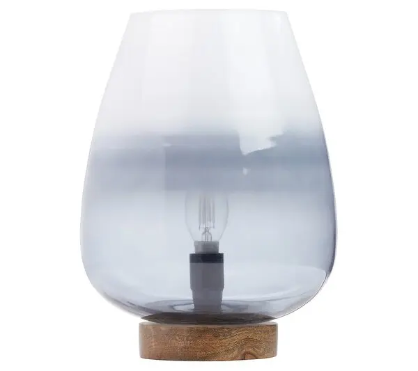 RIVER OF GOODS 10.5'h Ombre Accent Lamp With Ma Ngo Wood Base - One-color