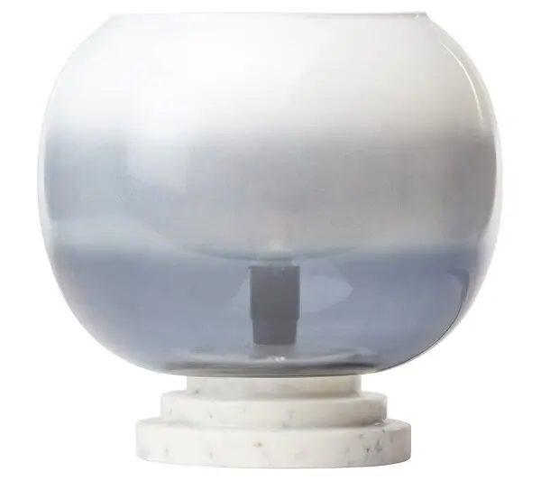 RIVER OF GOODS 13'h Ombre Glass Accent Lamp Wit H Marble Base - One-color
