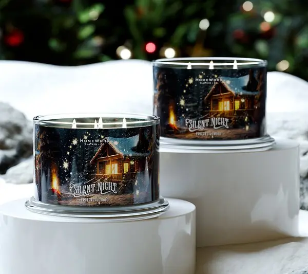 HOMEWORX BY SLATKIN + CO. As Is S/2 Silent Night Candle - One-color