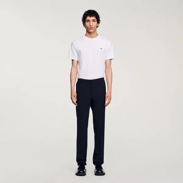 Sandro Straight-leg Trousers - Black