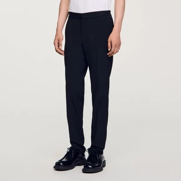 Sandro Straight-leg Trousers - Black