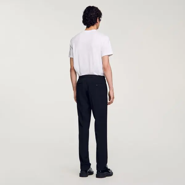 Sandro Straight-leg Trousers - Black