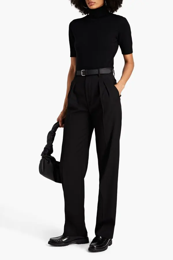 NILI LOTAN Wool Straight-leg Pants