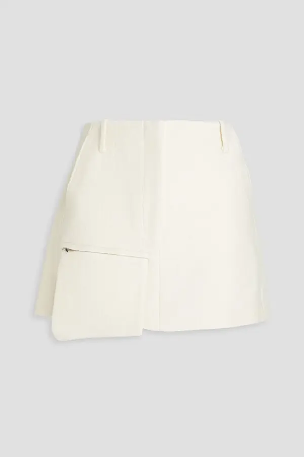 Tibi Brushed Wool-blend Mini Skirt