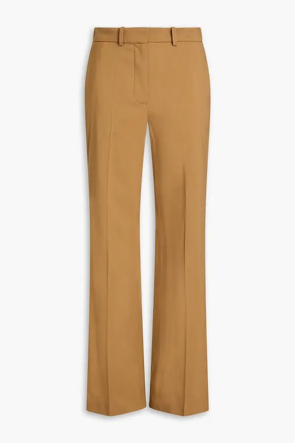 JOSEPH Morissey Stretch-wool Twill Straight-leg Pants - Camel