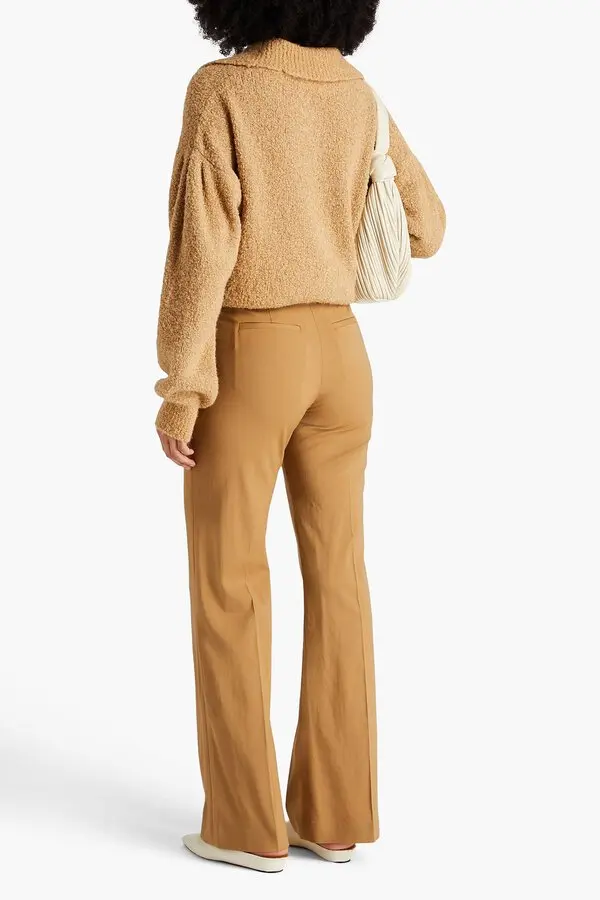 JOSEPH Morissey Stretch-wool Twill Straight-leg Pants - Camel