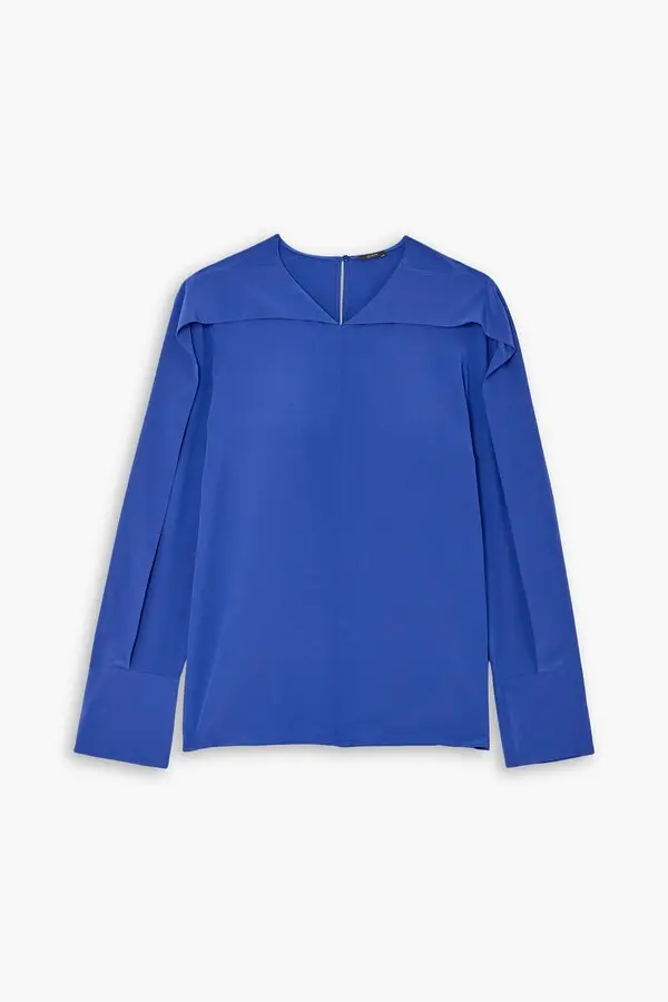 JOSEPH Wigmore Cape-effect Silk Crepe De Chine Blouse