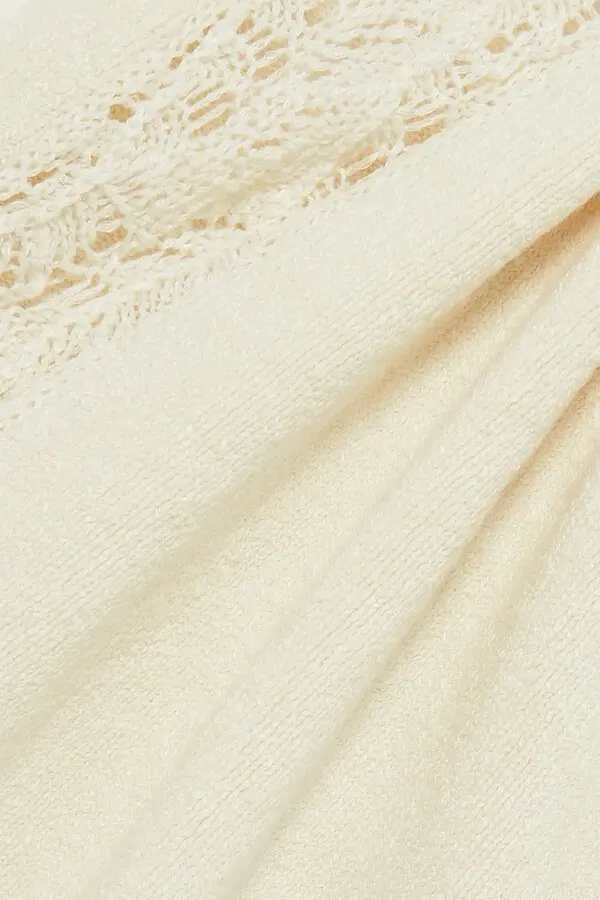 Le Kasha Abri Crochet-trimmed Linen Mini Dress