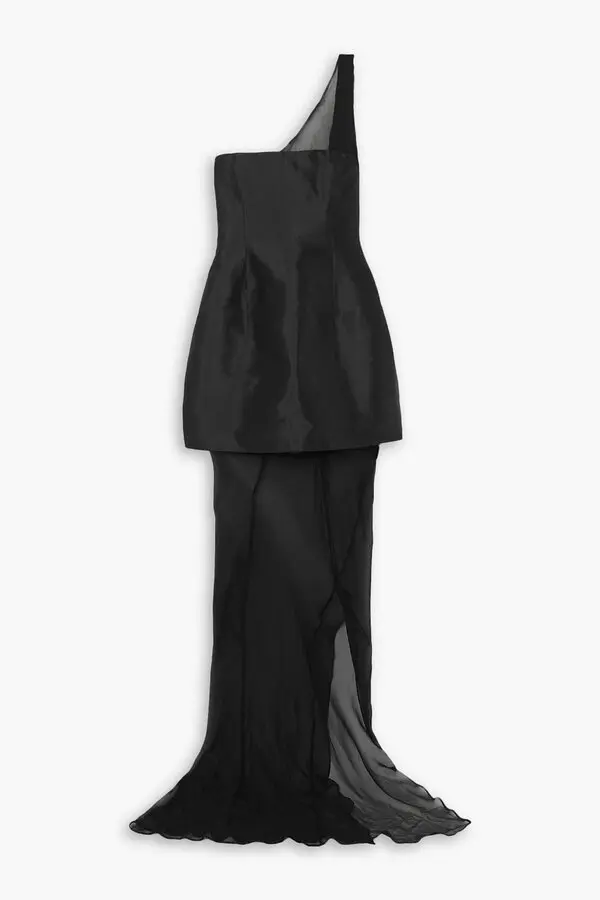 BEARE PARK One-shoulder Layered Maxi Dress