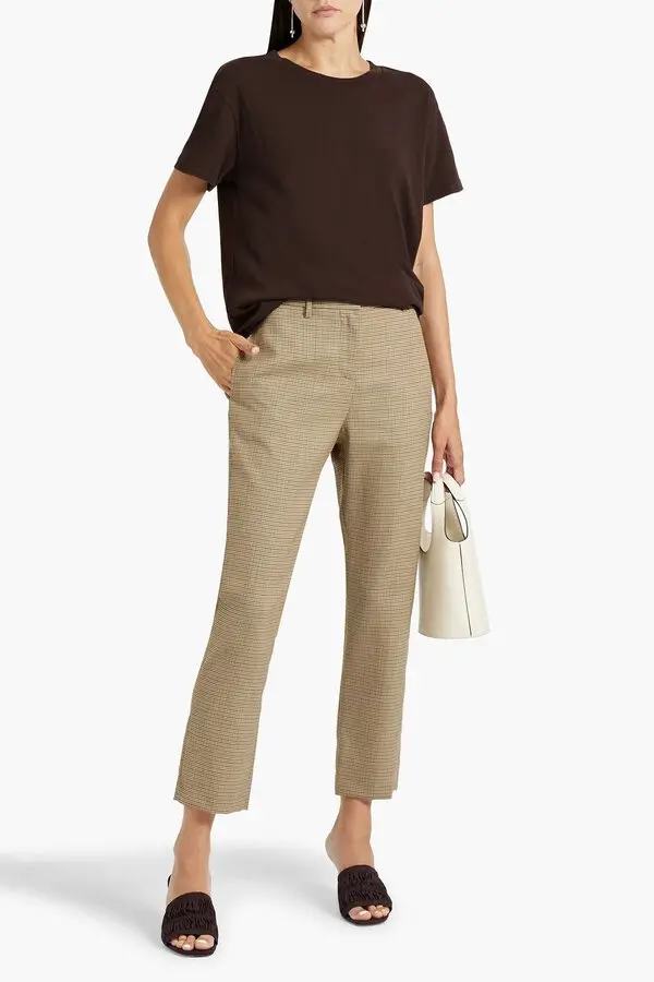 NILI LOTAN Tel Aviv Houndstooth Wool Pants