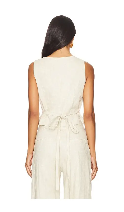 SNDYS. Allegra Linen Vest - Natural