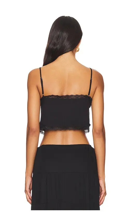 SNDYS. Ophelia Tie Up Top With Lace Trim