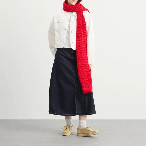 BEAMS 5 Pocket Denim Midi Skirt