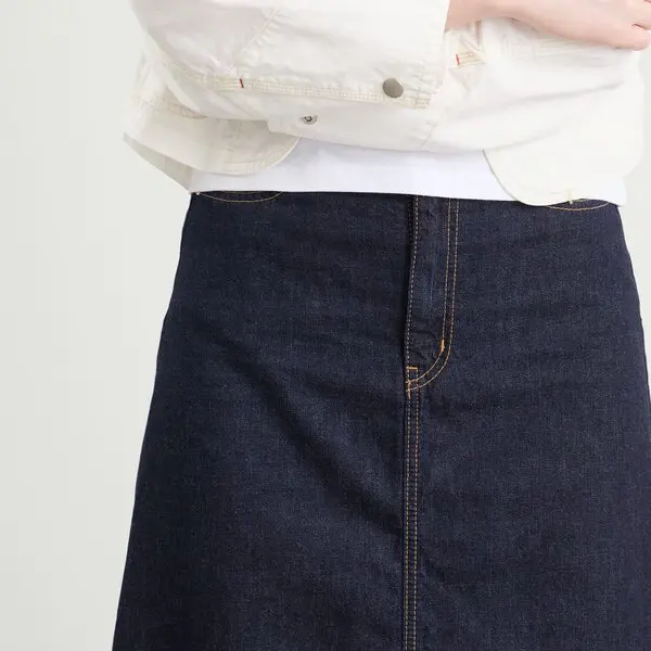 BEAMS 5 Pocket Denim Midi Skirt