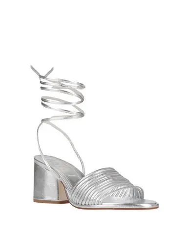 AeydĒ Metallic Leather Sandals - Silver