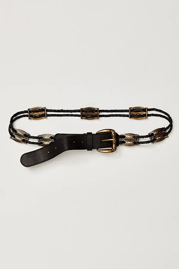 Free People Aberdeen Metal Belt - Black