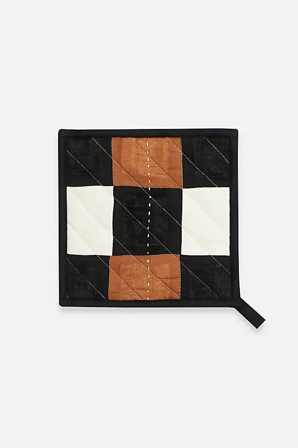 ANCHAL Colorblock Pot Holder - Camel