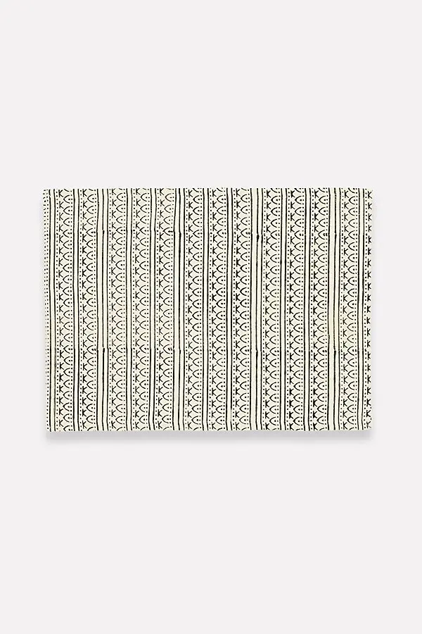 ANCHAL Graphic Block Print Placemats Set Of 2