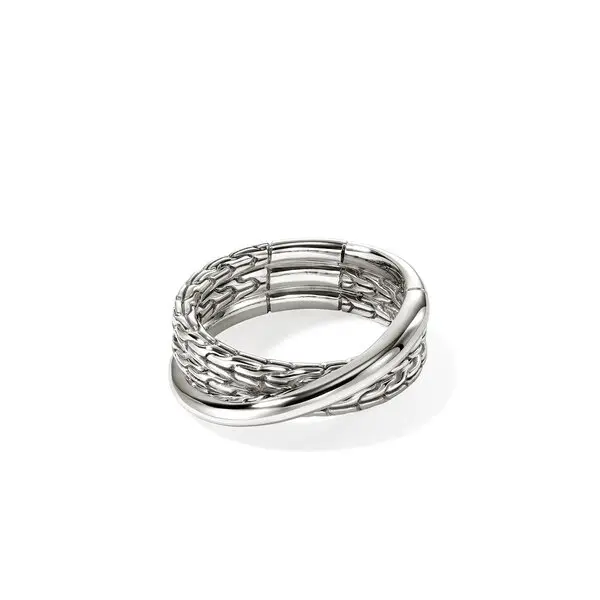 John Hardy Essential Crossover Band Ring - Sterling Silver