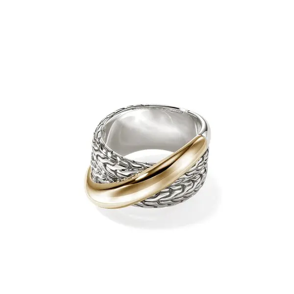 John Hardy Jh Essential Crossover Ring - Sterling Silver